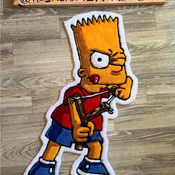 @its_a_tuft_world | Other | Handmade Bart Simpson Tufted Rug Yellow And ...